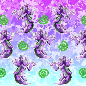 Custom Furry Wallpaper Commission - Personalized Pattern Fursona ...