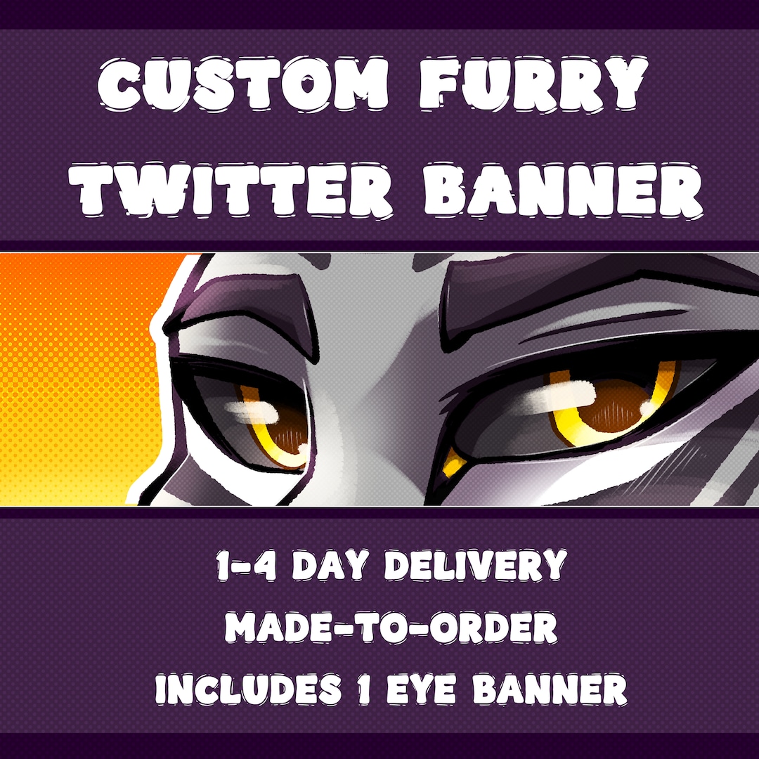 Custom Furry Twitter Banner - Personalized Banner Fursona Original ...