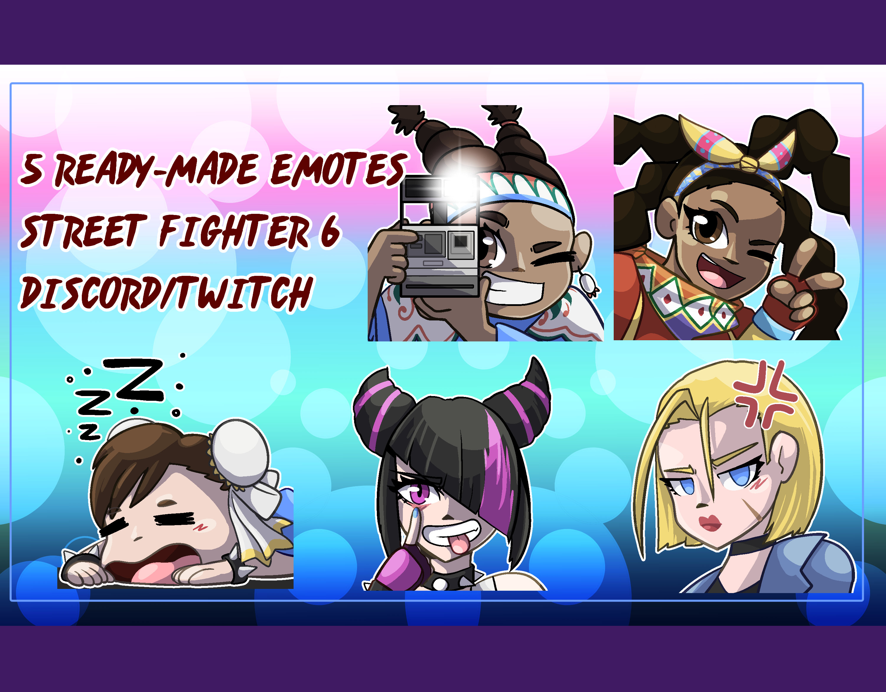 Ready To Use Twitch And Discord Street Fighter 6 Emotes Etsy