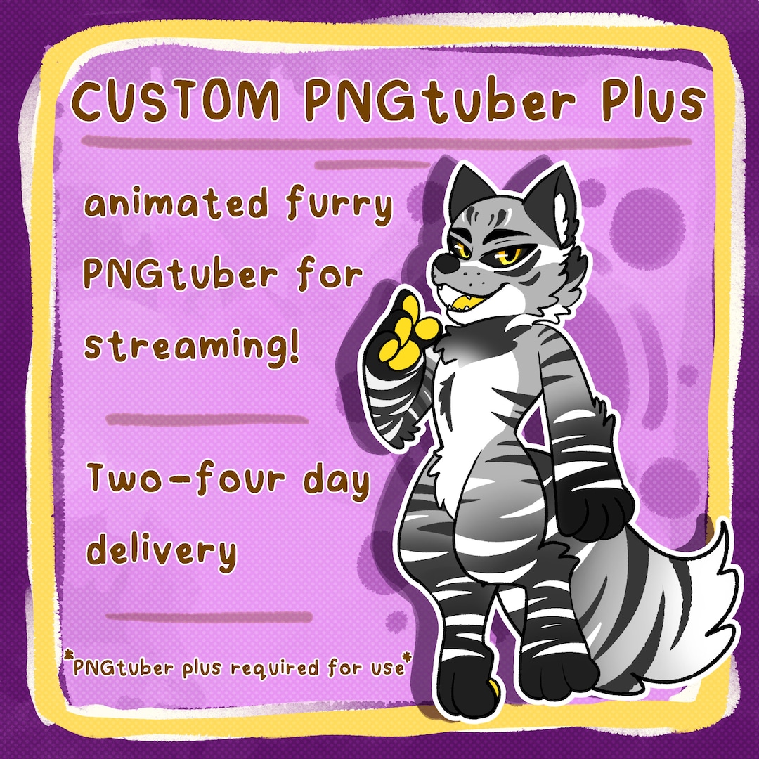 Furry CUSTOM Pngtuber PLUS for Twitch - Made-to-order Pngtuber Animation Twitch Streaming ...