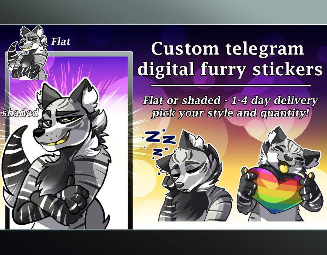 Telegram Stickers Custom Furry Sticker for Telegram, Made-to-order ...