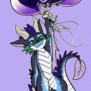 YCH Furry Illustration - Balloons! - Your Character Here Fursona Full ...