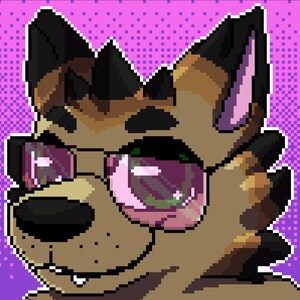 Animated Furry Pixel Art Commission Headshot Icon Blinking Personalized ...