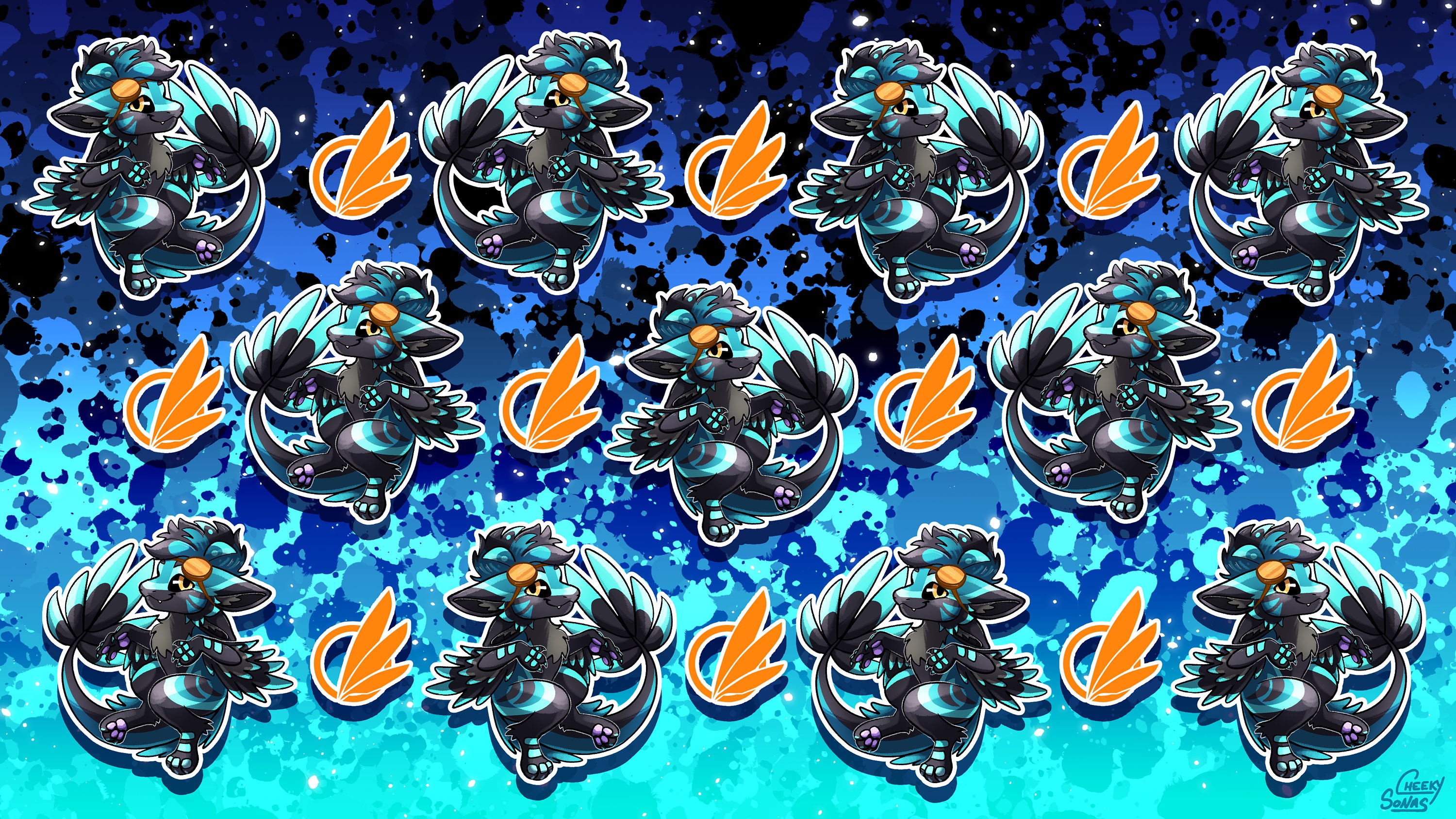 Custom Furry Wallpaper Commission - Personalized Pattern Fursona ...