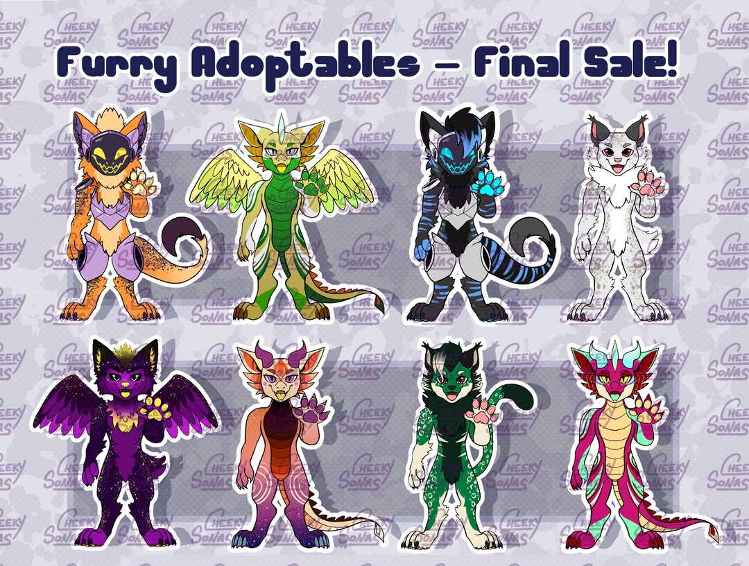 Furry Adopt Character Final Sale Fursona Chibi Character anthro Design Furry Adopt Adoptable ...