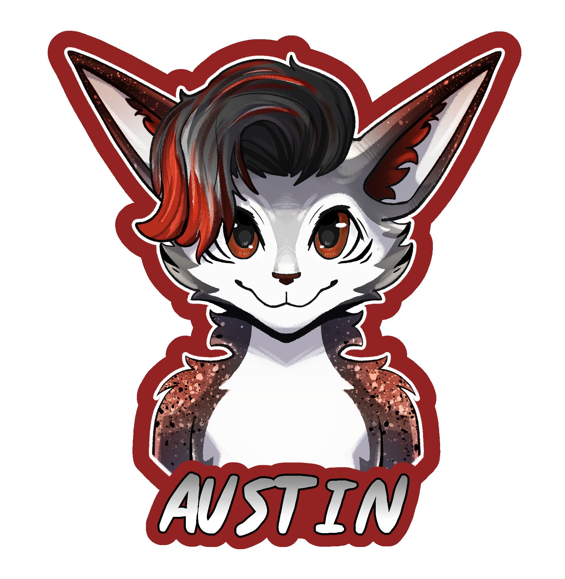 Custom DIGITAL Furry Badge - Personalized Headshot Furry Commission ...