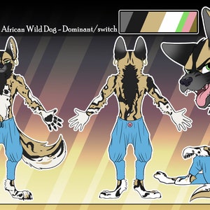 Custom Furry Reference Sheet Commission Personalized Full-body Fursona ...