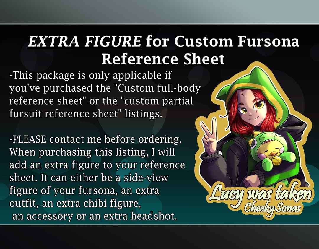 EXTRA FIGURE / NSFW Extra Custom Furry Reference Sheet - Etsy