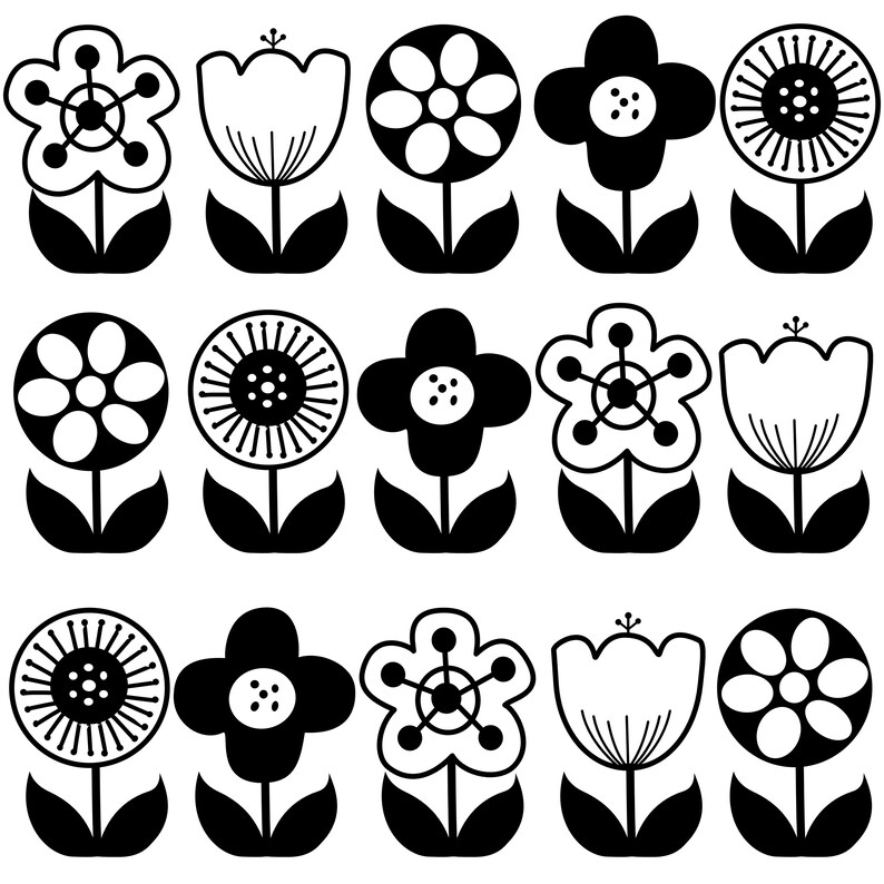 Scandinavian Floral Pattern - Etsy