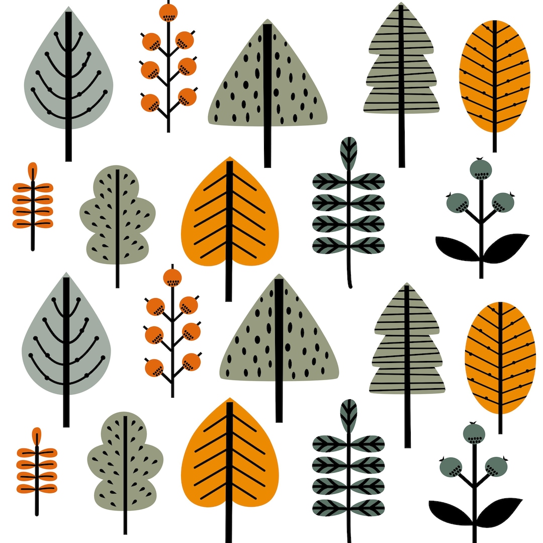Two Nature Themed Seamless Patterns - Etsy
