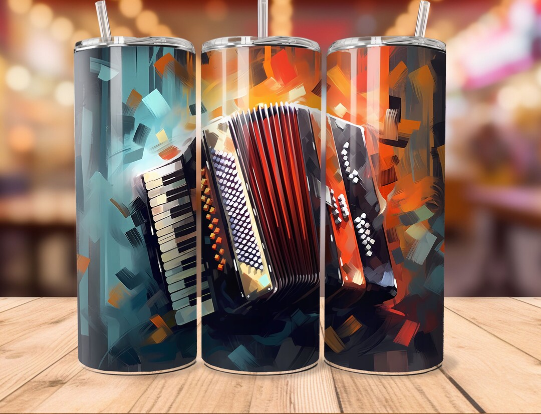 Accordion Tumbler Wrap | Music Wrap Sublimation Design | Skinny Tumbler ...