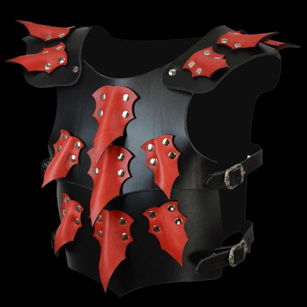 Men's PU Leather Shoulder Armor Leather Larp Shoulder Armor Leather ...