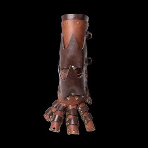Retro Leather Gloves Steampunk Armguards Vintage Arm Guard Gothic ...