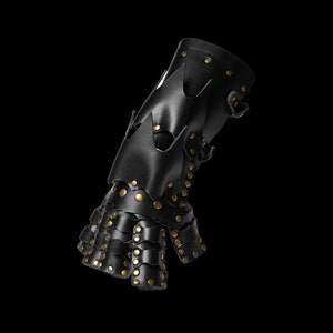 Retro Leather Gloves Steampunk Armguards Vintage Arm Guard Gothic ...