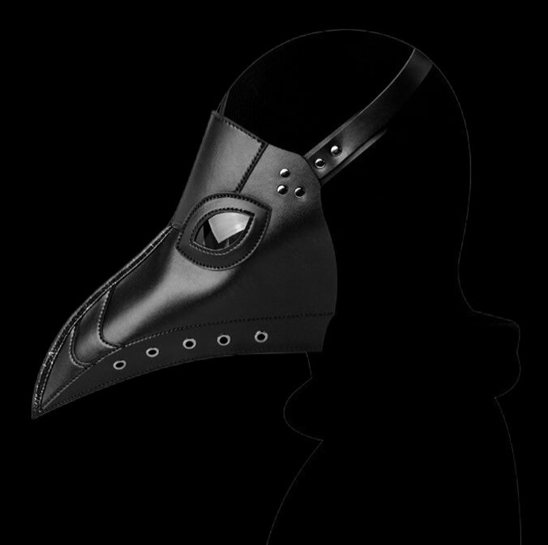 Plague Doctor Mask Hat Plague Mask Faux Leather Bird Mask Jackdaw ...