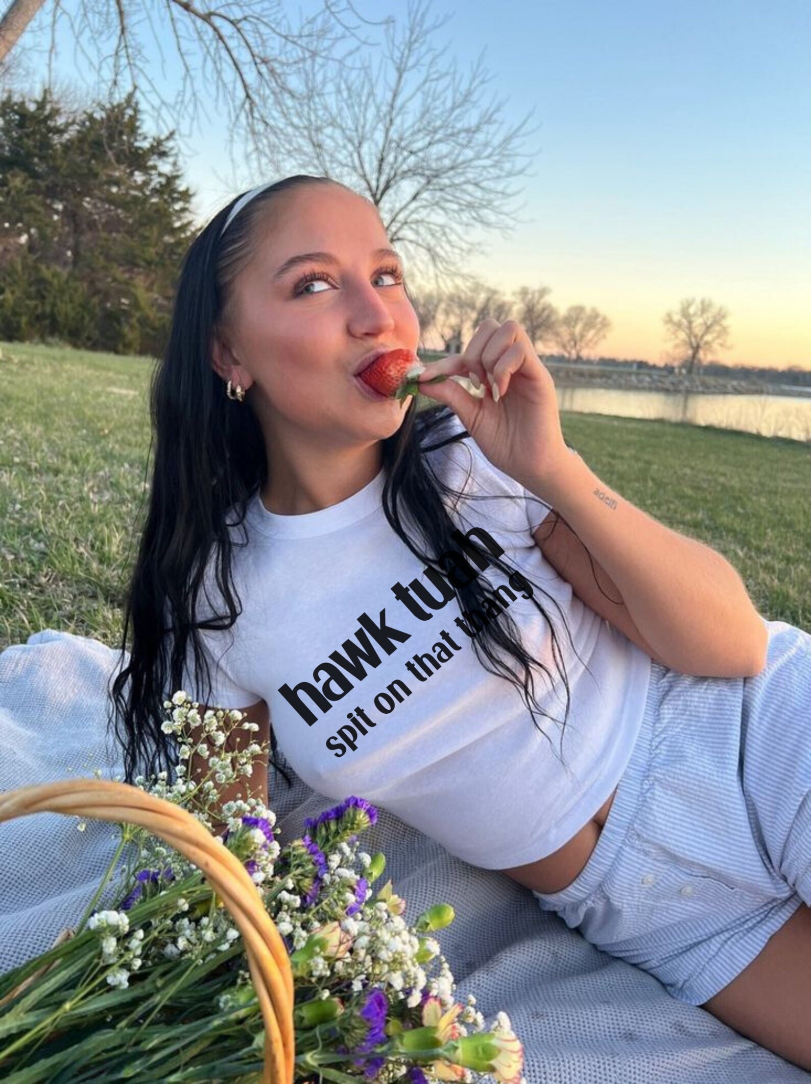 Hawk Tuah Spit on That Thang Baby Tee, Cute Baby Tee, Coquette Bow Tee ...