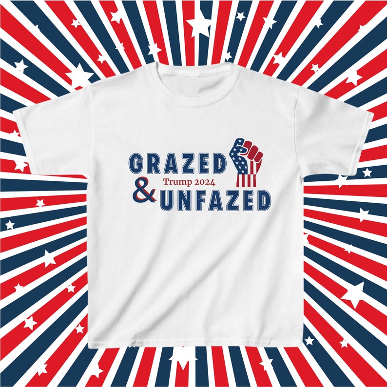 Grazed Unfazed Donald Trump Survived Shooter Shirt Baby Tee Y2K, Failed ...