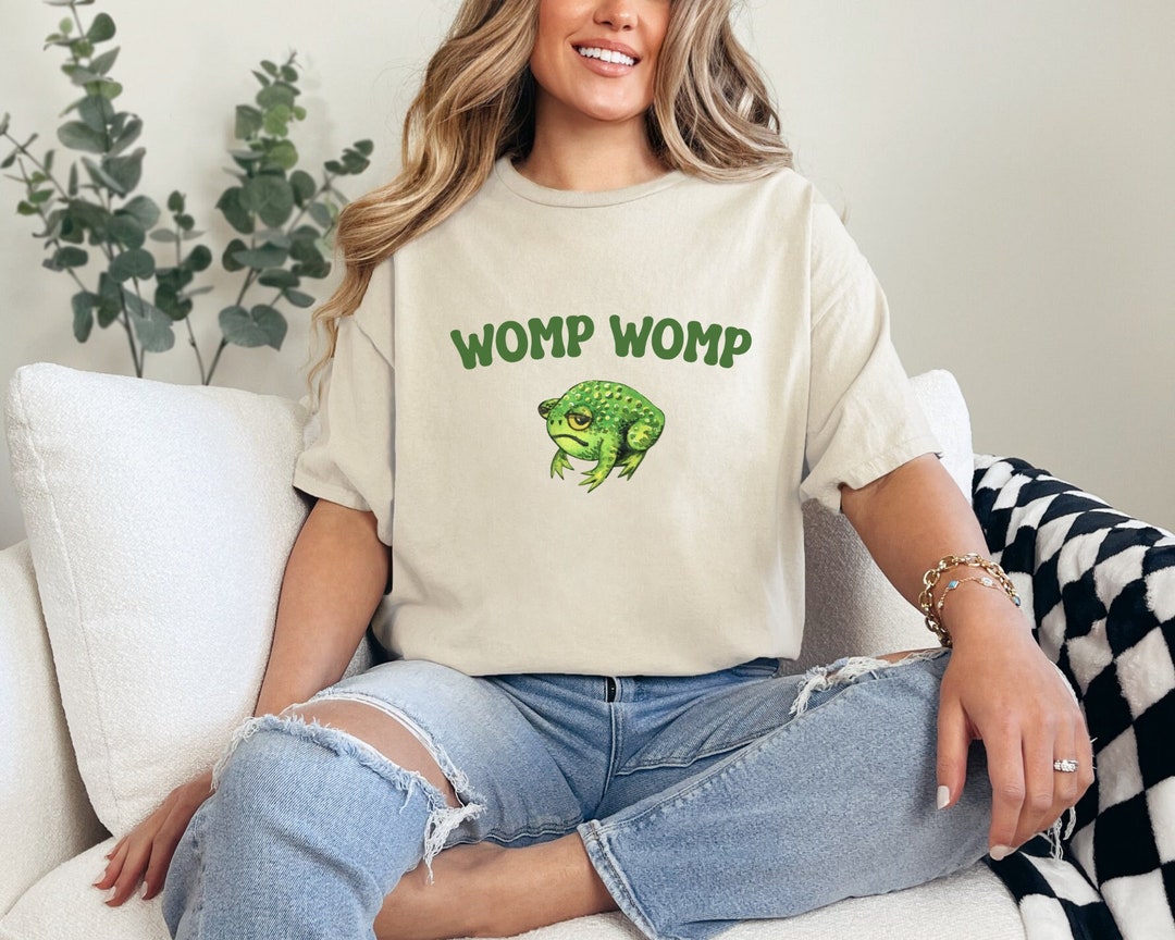 Womp Womp Sad Frog Funny T Shirt, Frog Meme Tee, Vintage Relaxed Cotton ...