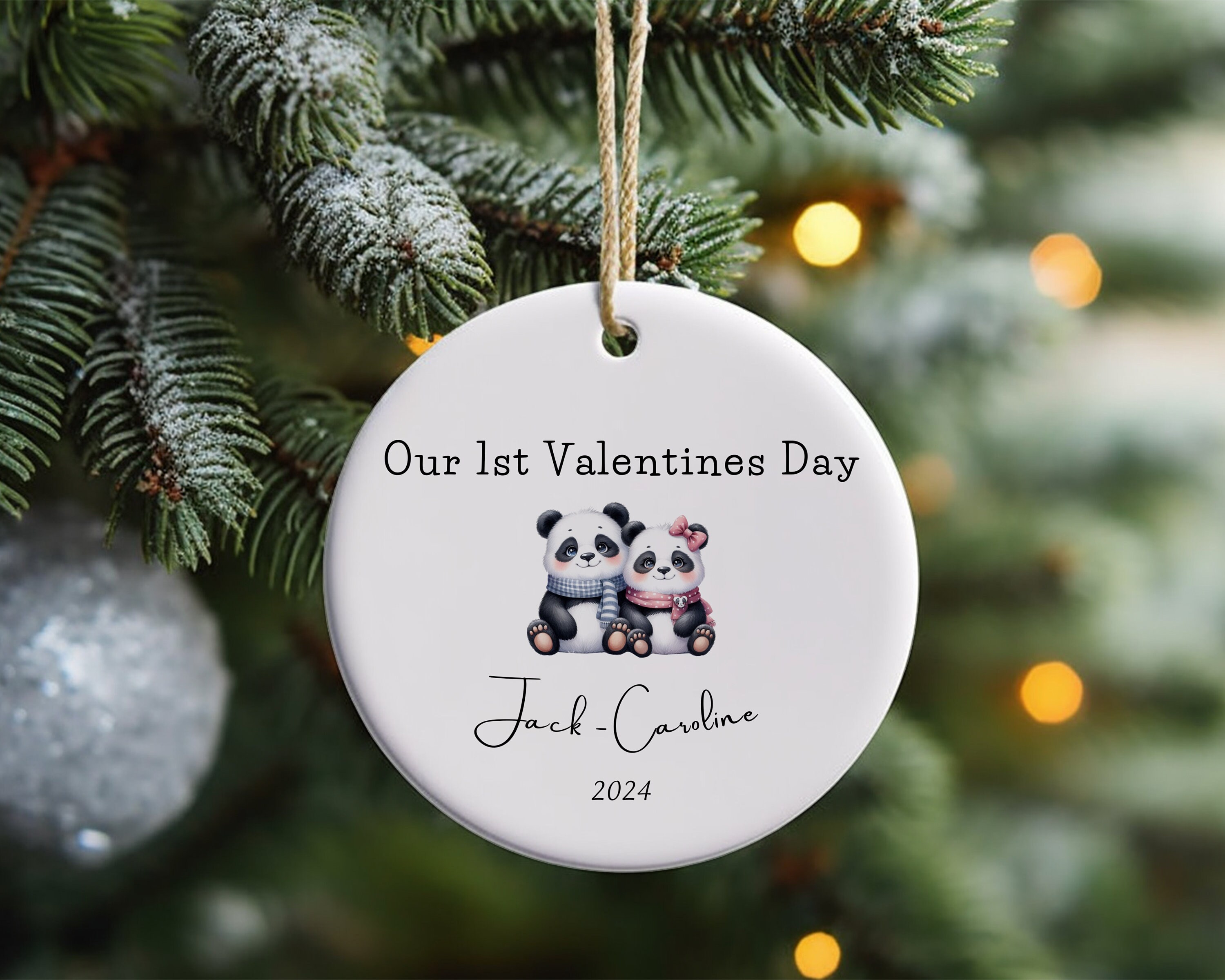 Personalized Our First Valentines Day Ornament, Valentines Ornament ...