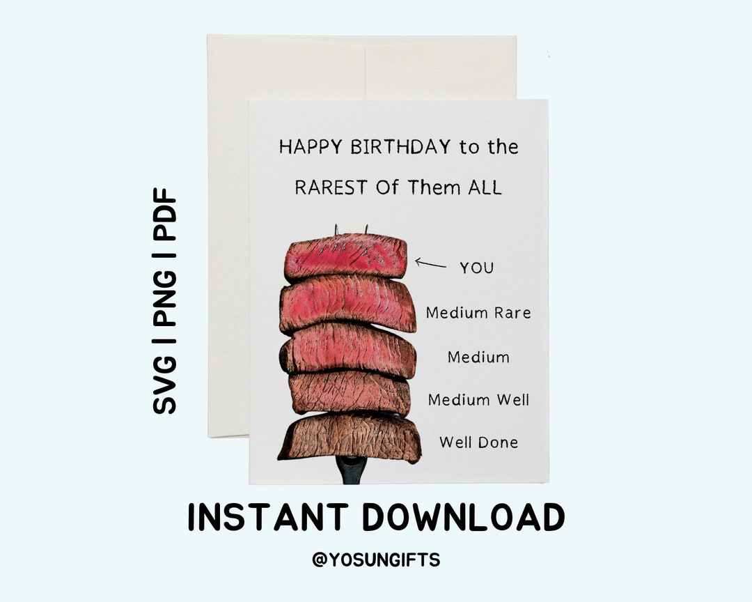 Rarest of Them All Birthday Card Digital Download, Instant Download ...