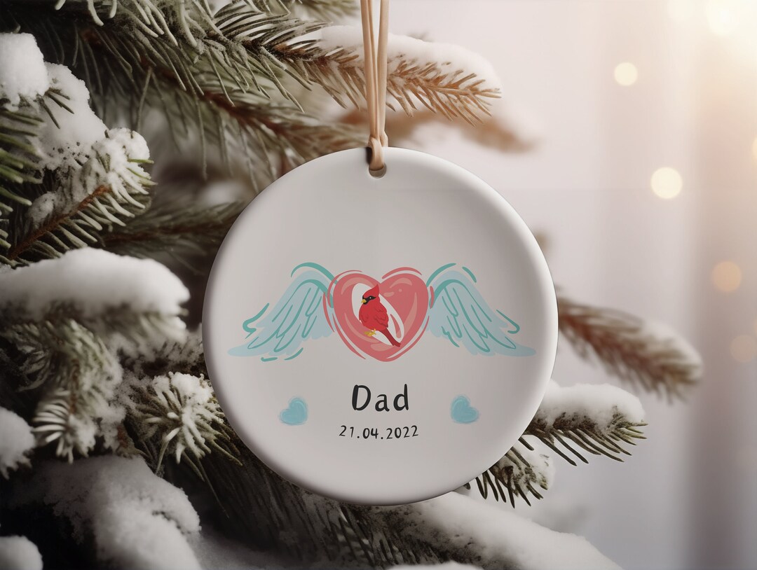 Personalized Cardinal Memorial Ornament, Custom in Loving Memory ...