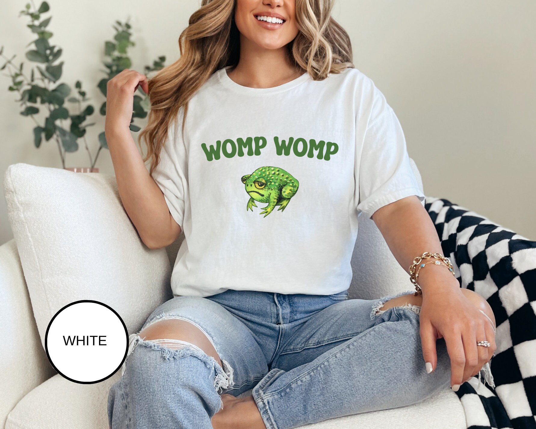 Womp Womp Sad Frog Funny T Shirt, Frog Meme Tee, Vintage Relaxed Cotton ...