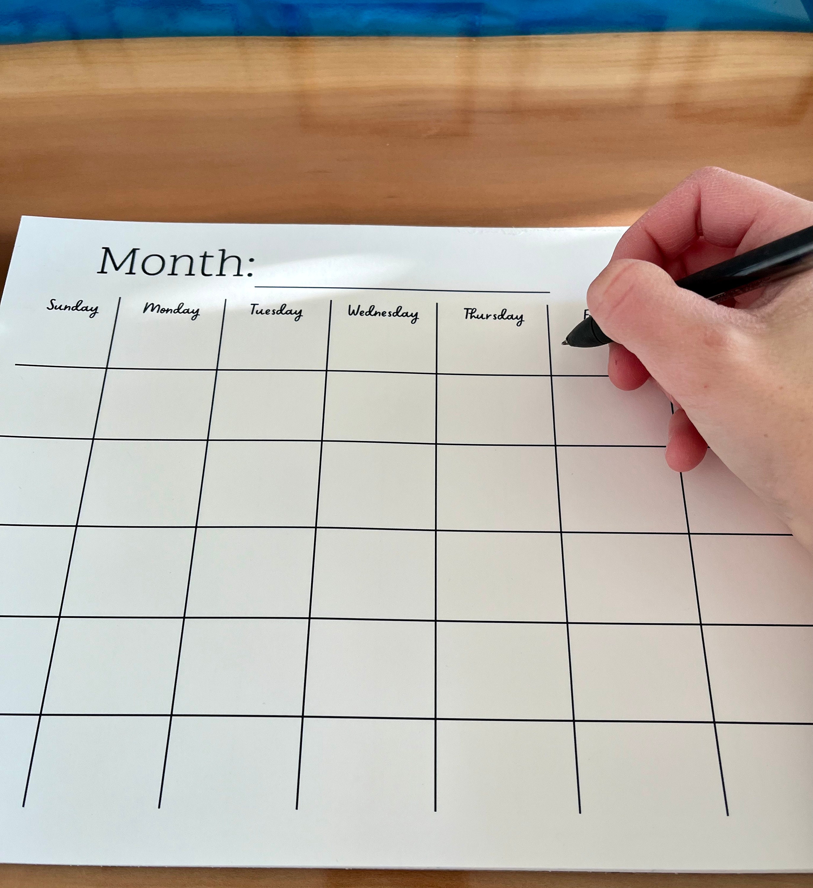 Undated Monthly Calendar Notepad Tear-off - Etsy