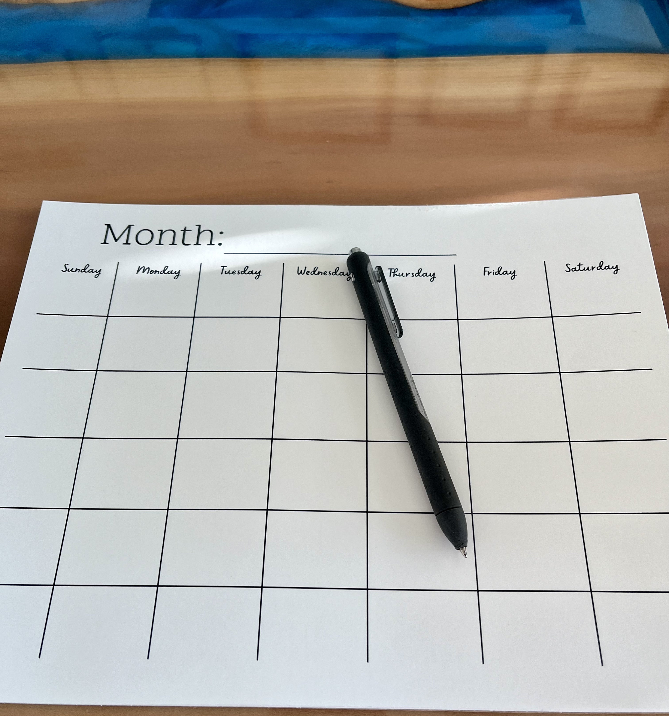 Undated Monthly Calendar Notepad Tear-off - Etsy
