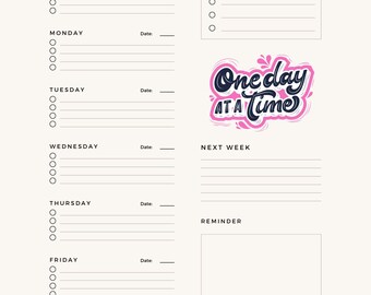 Cherry Themed Undated Weekly Planner monday-sunday - Etsy