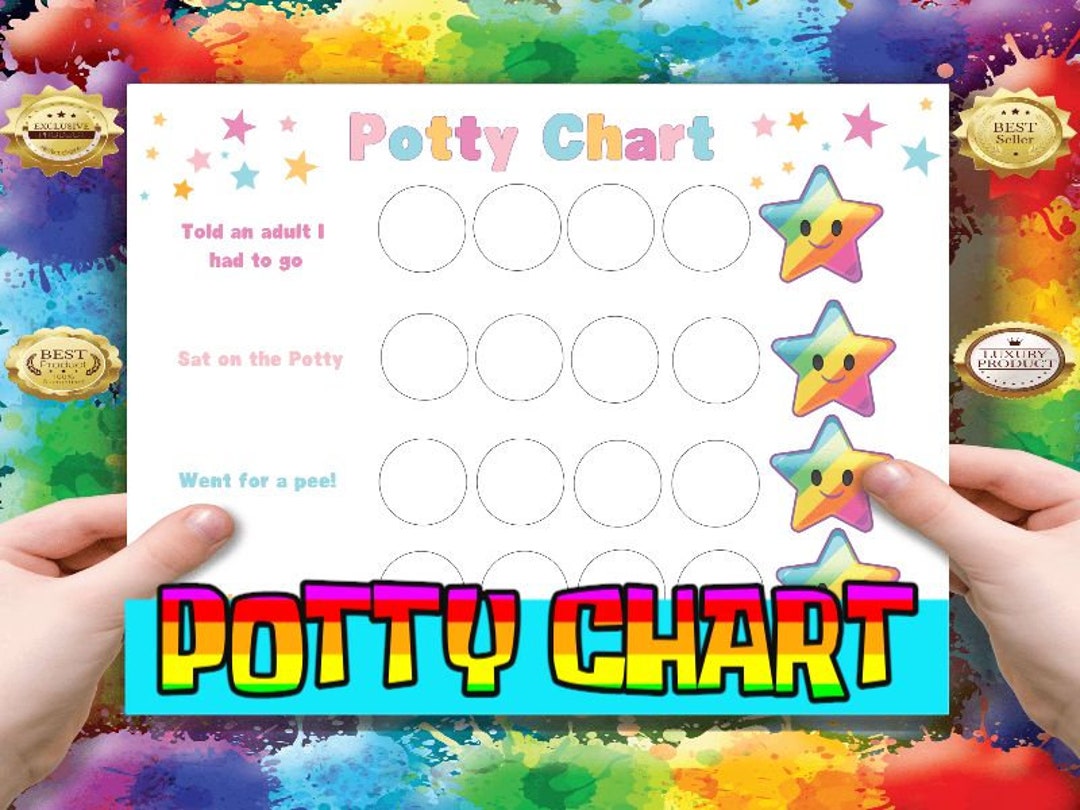 Kids Potty Toilet Training Chart Editable Printable | Print at Home ...