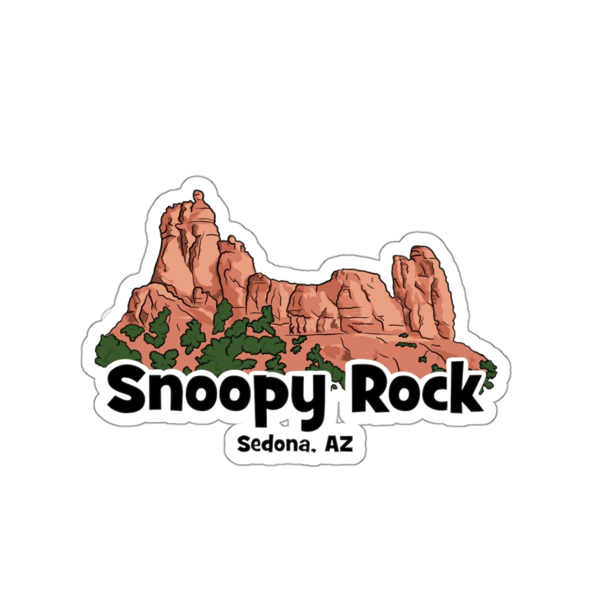 Sedona Arizona Snoopy Rock Die-cut Sticker - Etsy