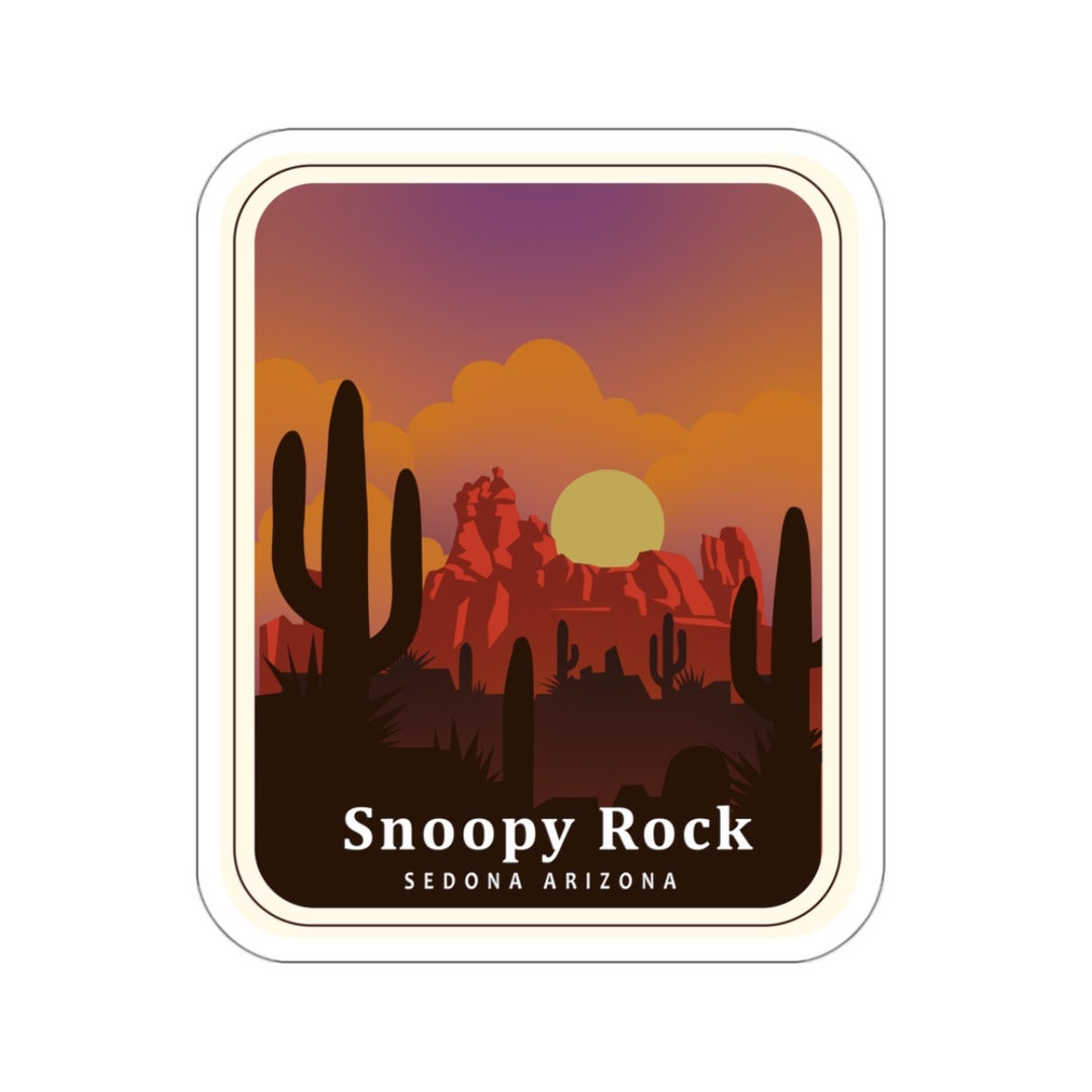 Sedona Sunset Snoopy Rock Sticker - Etsy