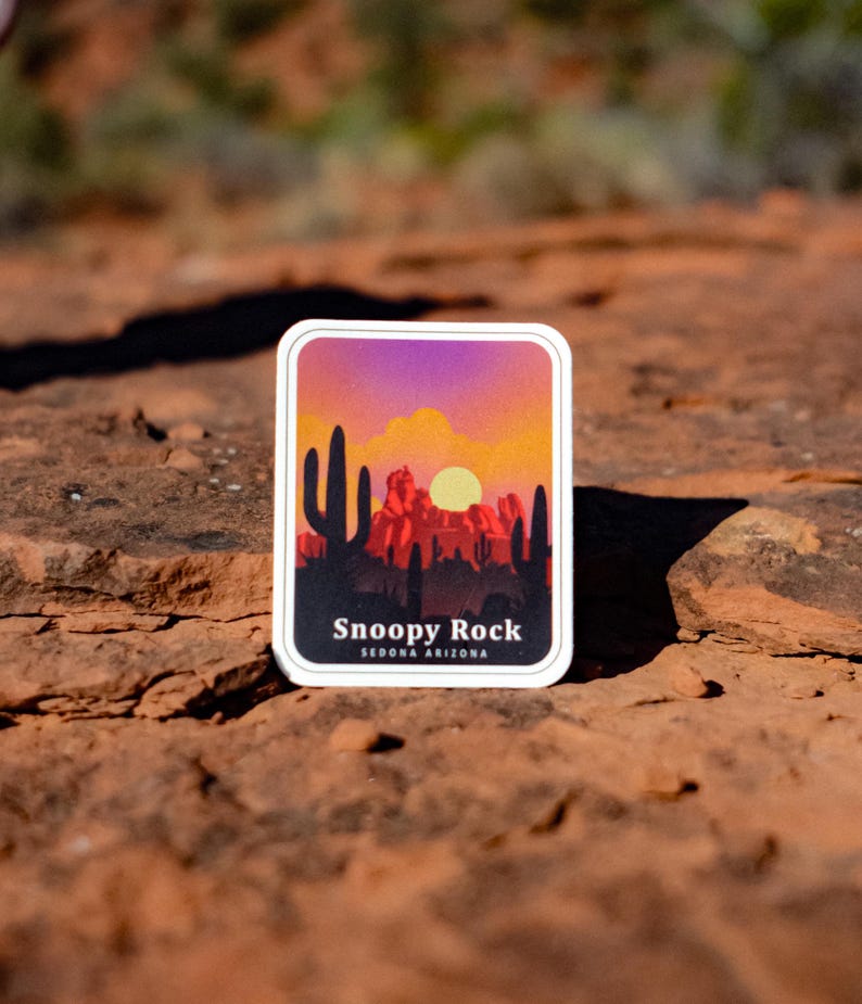 Sedona Sunset Snoopy Rock Sticker - Etsy