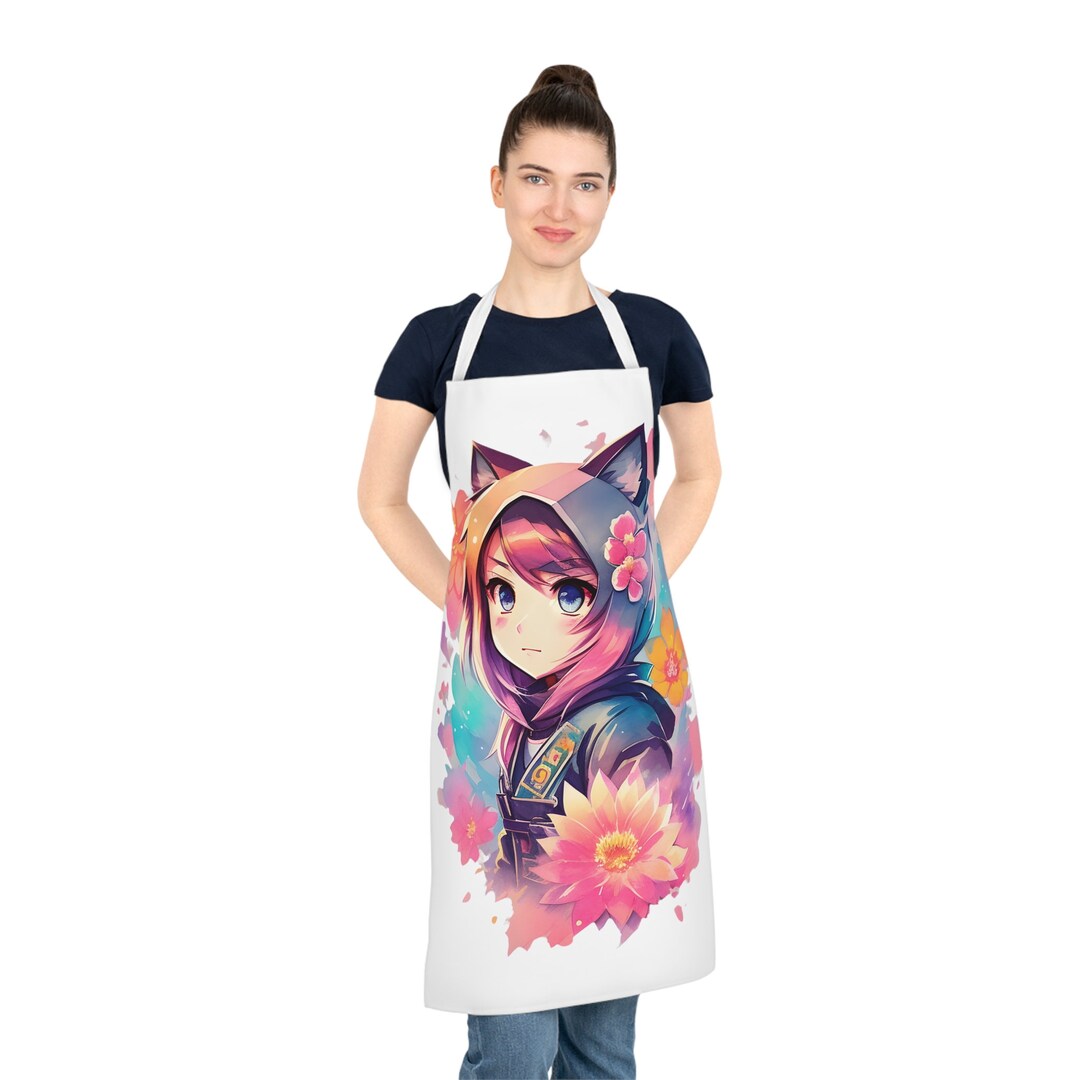Kawaii Cute Anime Style Adult Apron AOP - Etsy
