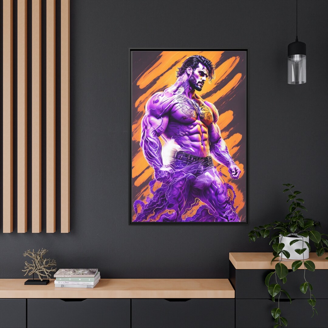 Gigachad: the Apex Alpha Male Matte Canvas Black Frame - Etsy