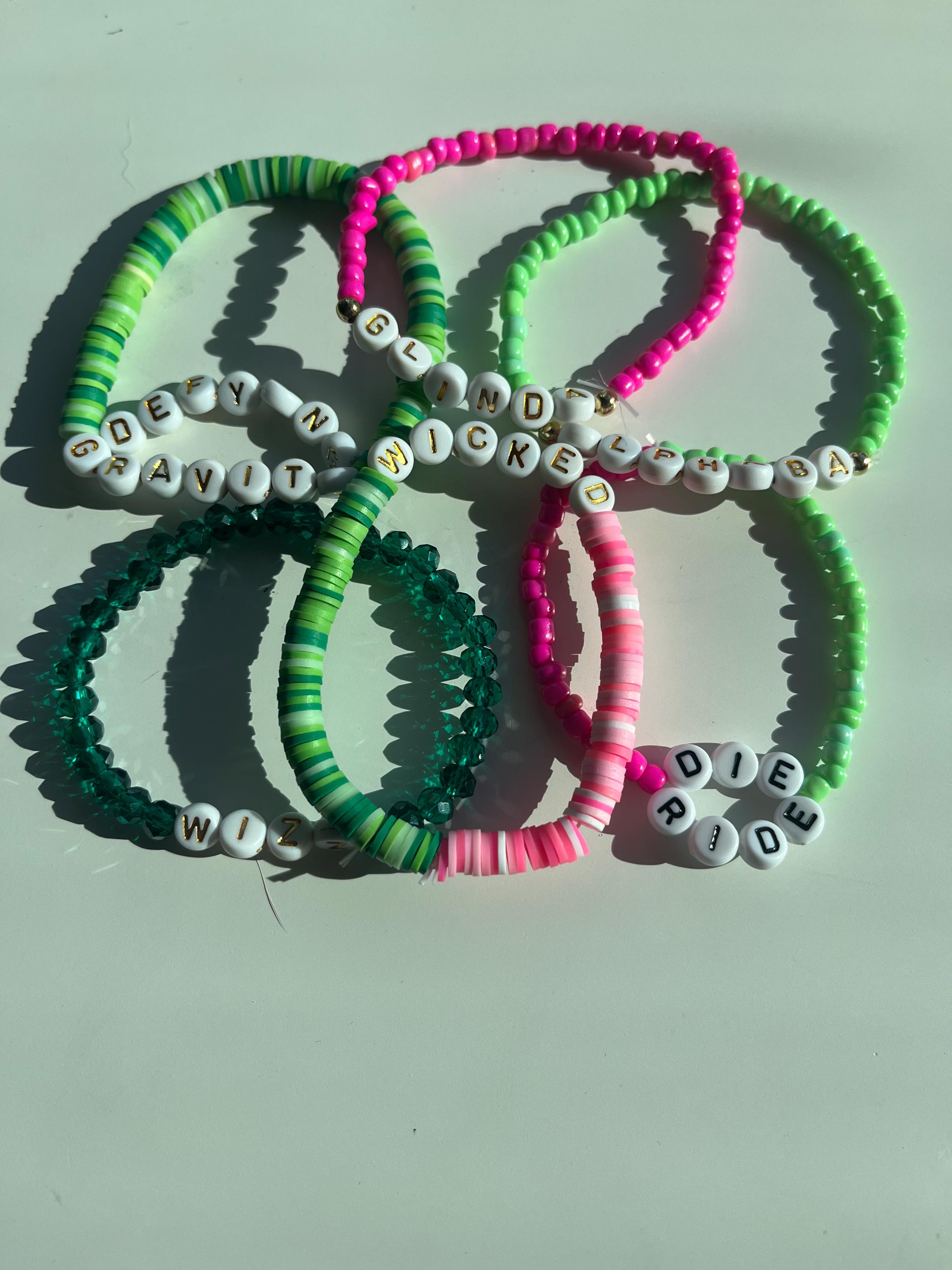 Wicked Bundle! Wicked Themed Bracelets, Glinda and Elphaba Bracelets ...