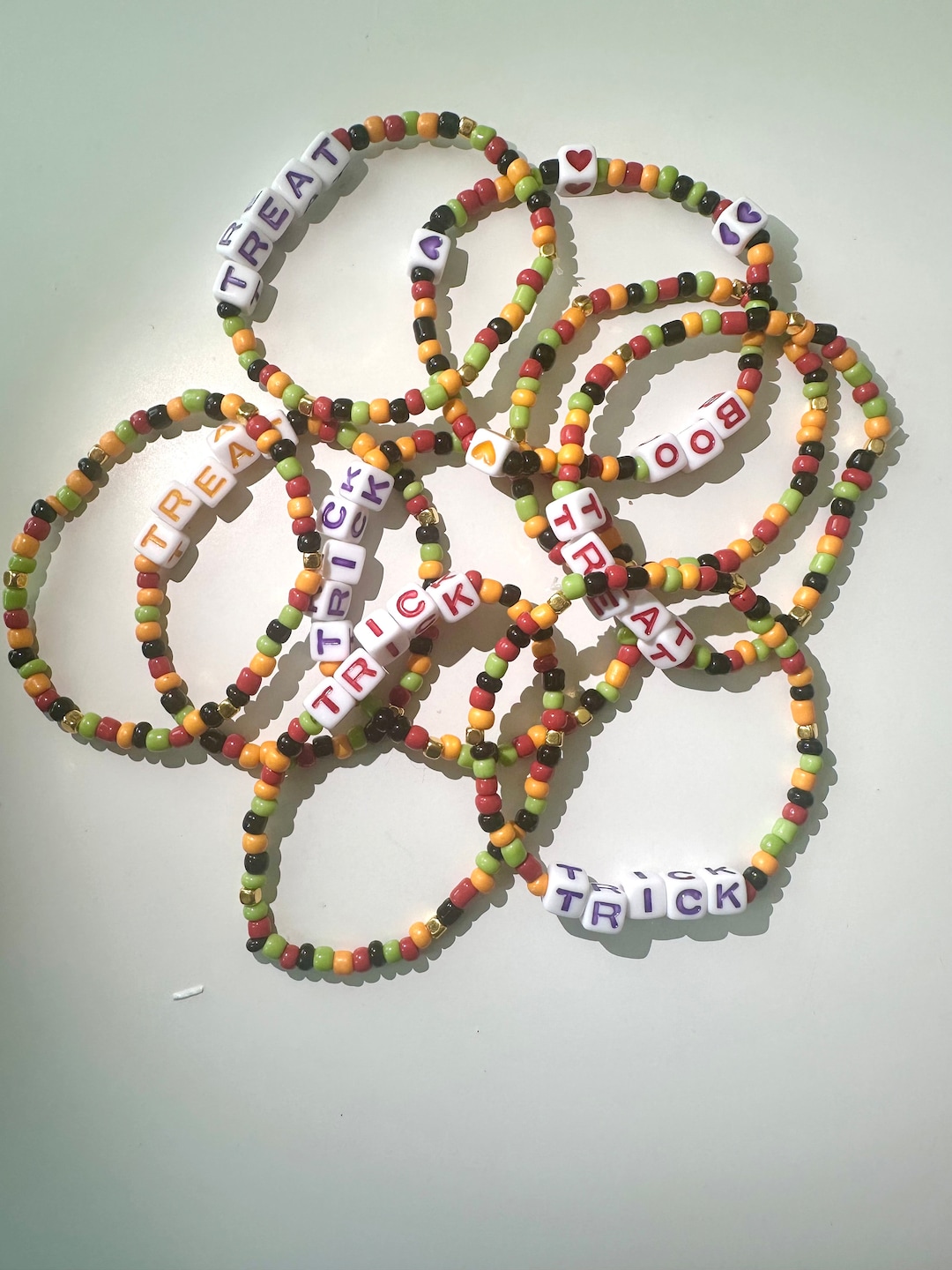 Halloween Trick, Treat, Boo, Bracelets - Etsy
