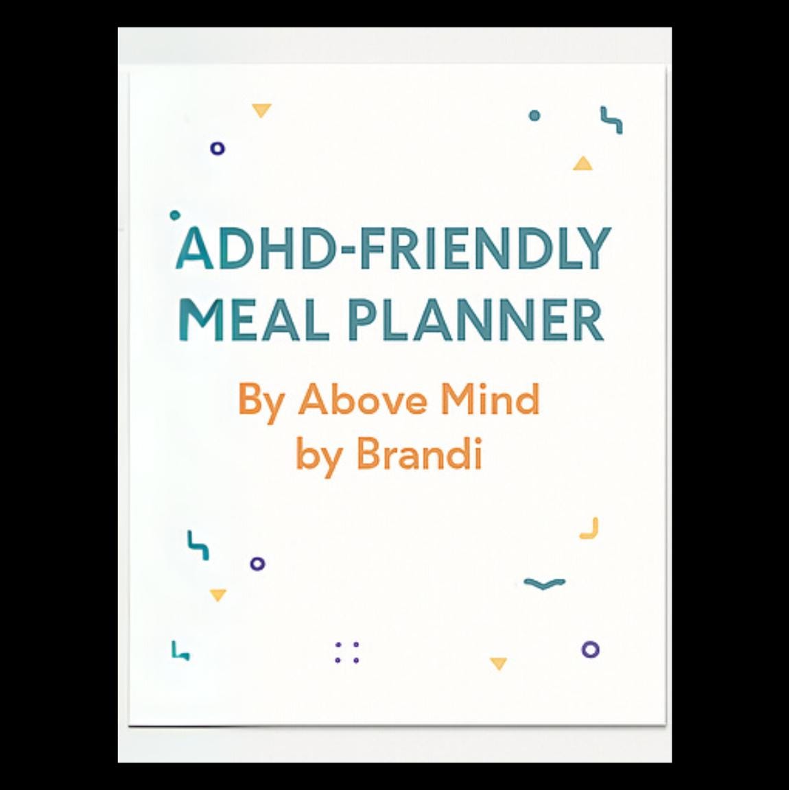 ADHD Meal Planner | Weekly Recipes & Spoon-level Prep (digital PDF) - Etsy