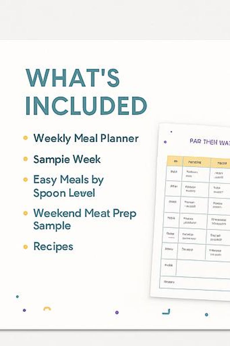 ADHD Meal Planner | Printable Weekly Plan, Recipes, & Spoon-level Meal ...