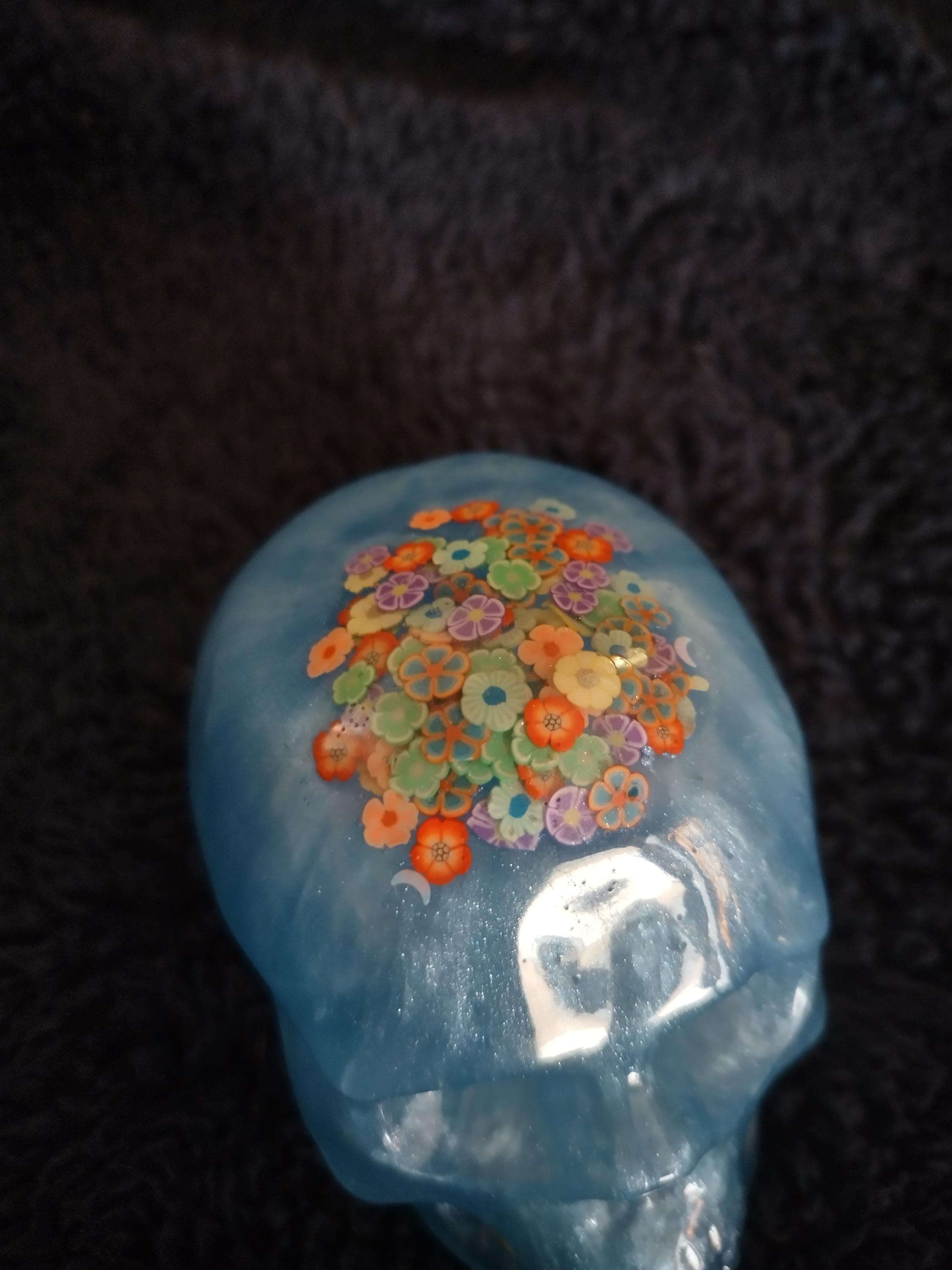 Handcrafted Epoxy Resin Skull Unique Home Decor, Gothic Art Piece - Etsy