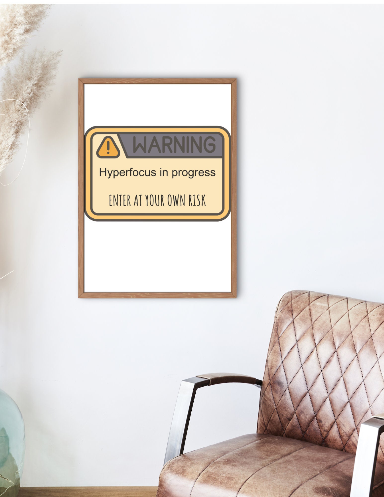 Printable Hyperfocus Warning Sign - Etsy