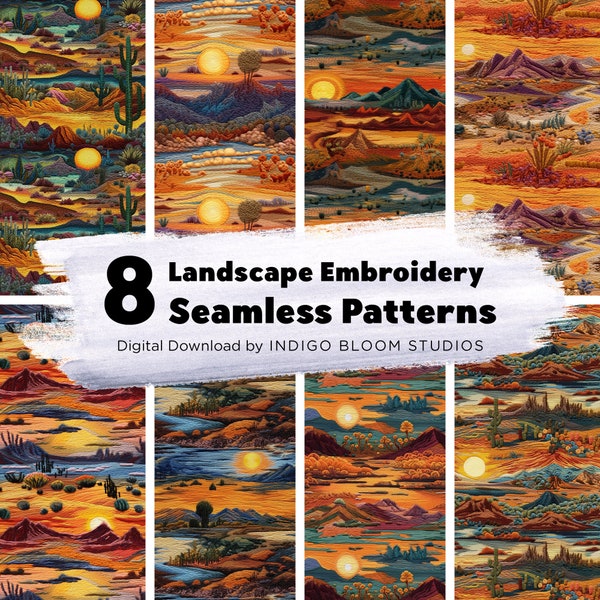 Embroidered Desert - Etsy
