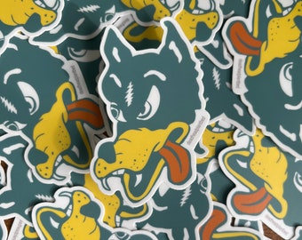 Jerry Garcia Wolf Sticker Large Dire Wolf, Grateful Dead Sticker Wolf ...