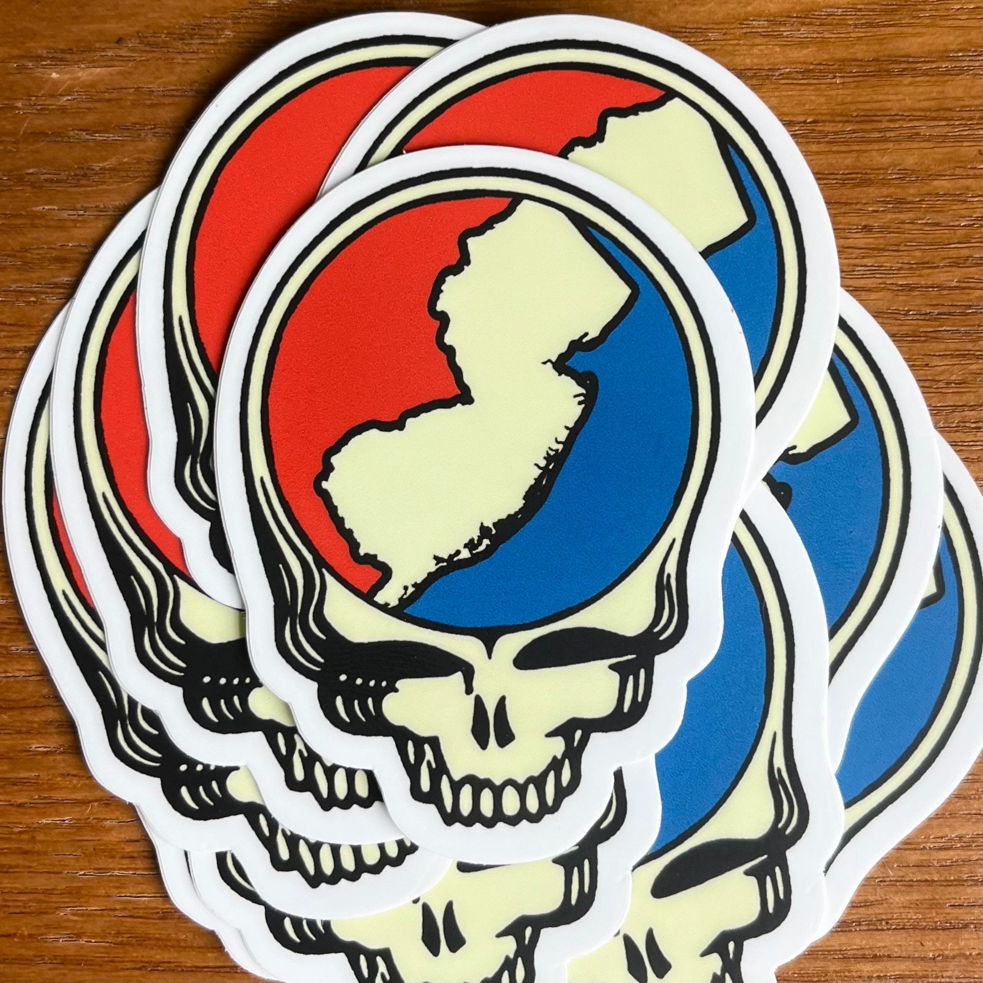 Classic New Jersey Stealie Sticker Grateful Dead - Etsy