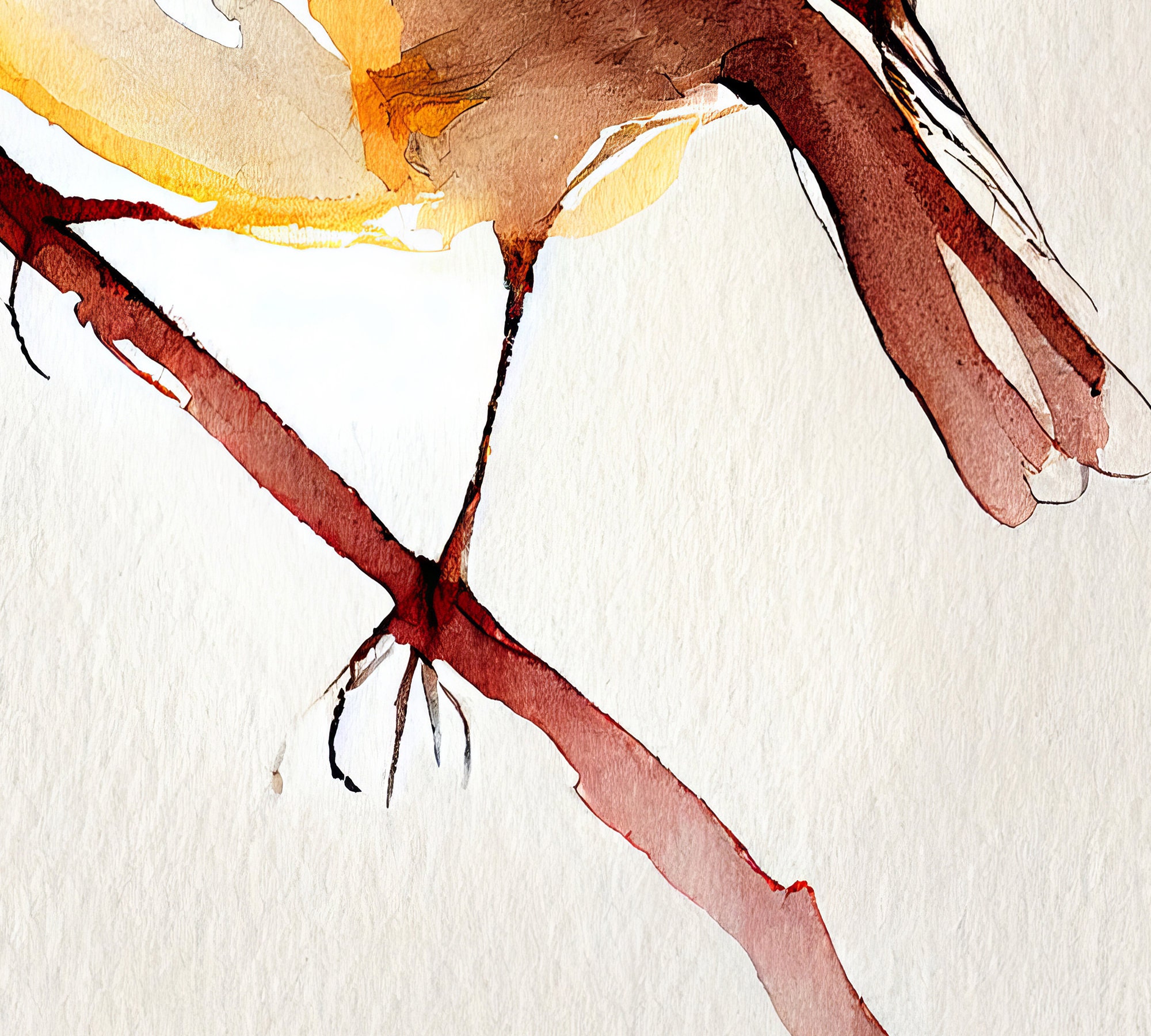 Red Robin Watercolor Print, Bird Wall Art, Available in Various Sizes ...