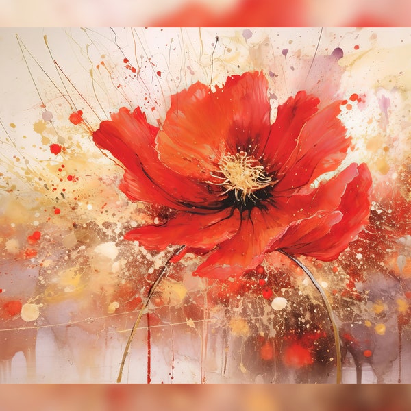 Abstract Poppies - Etsy
