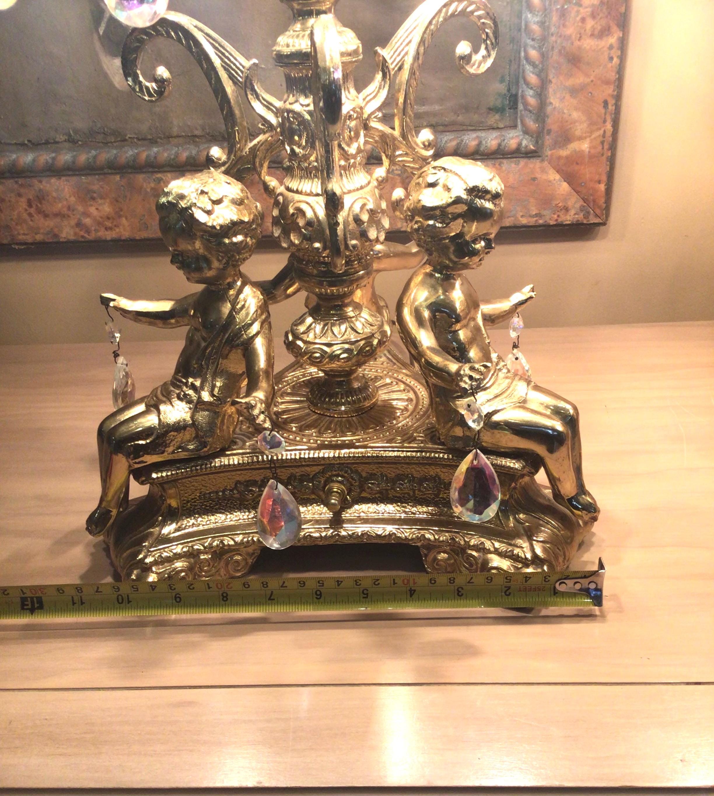 1 LOEVSKY & LOEVSKY REGENCY Lamp Prisms and Bobeches Filigree 32 1/2 ...