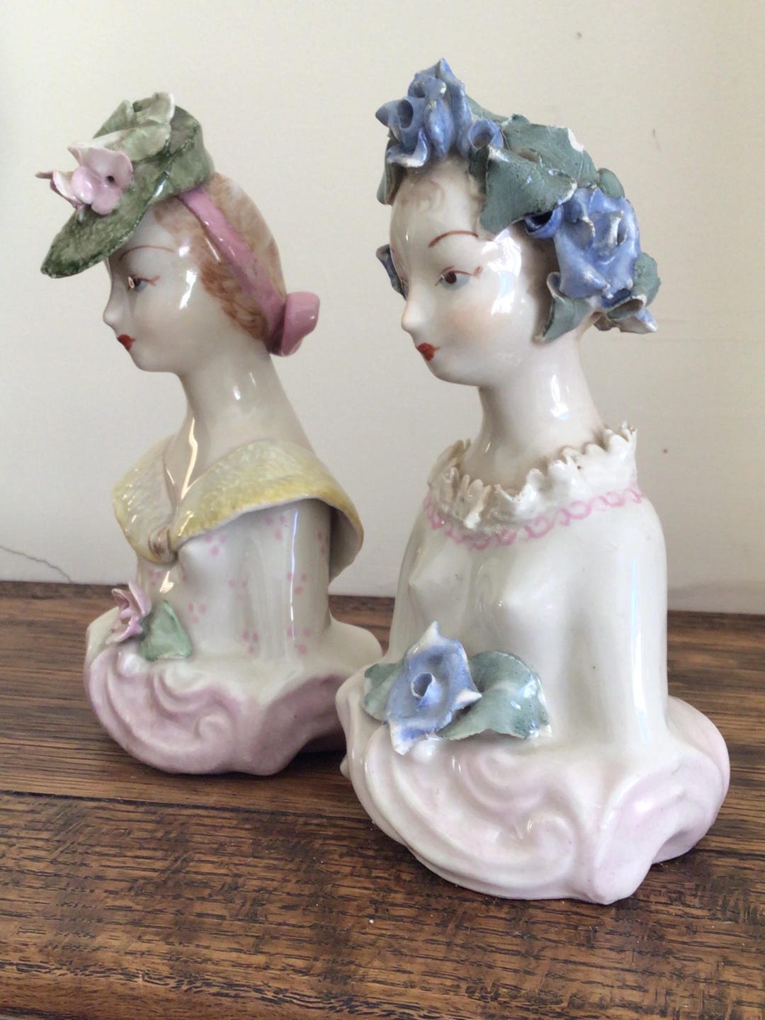 Pair of CORDEY VICTORIAN FIGURINES Busts, Numbered and Signed, 1940 ...