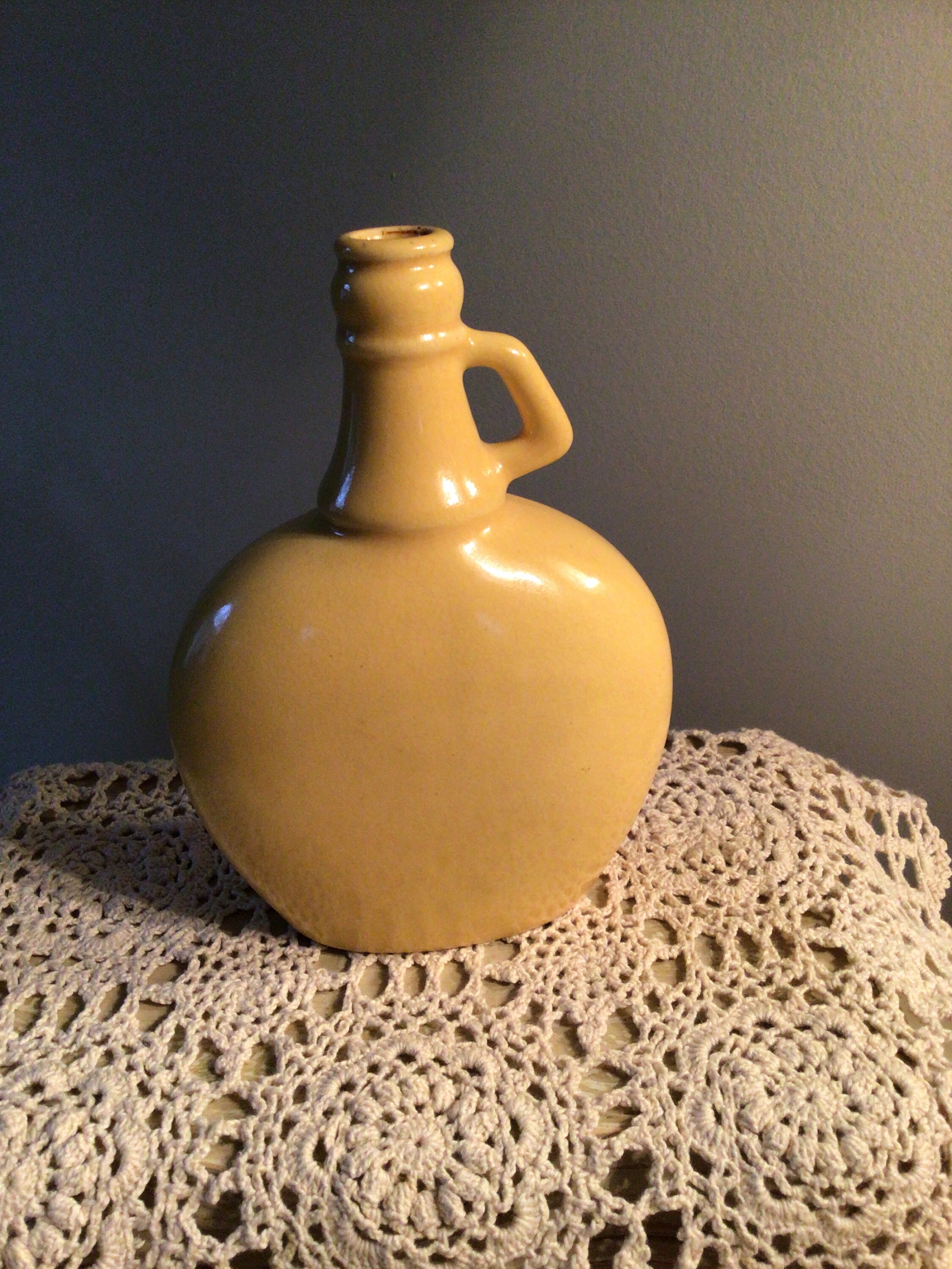 RARE ANTIQUE Flask/bottle From the 1930s Crackle Yellow - Etsy