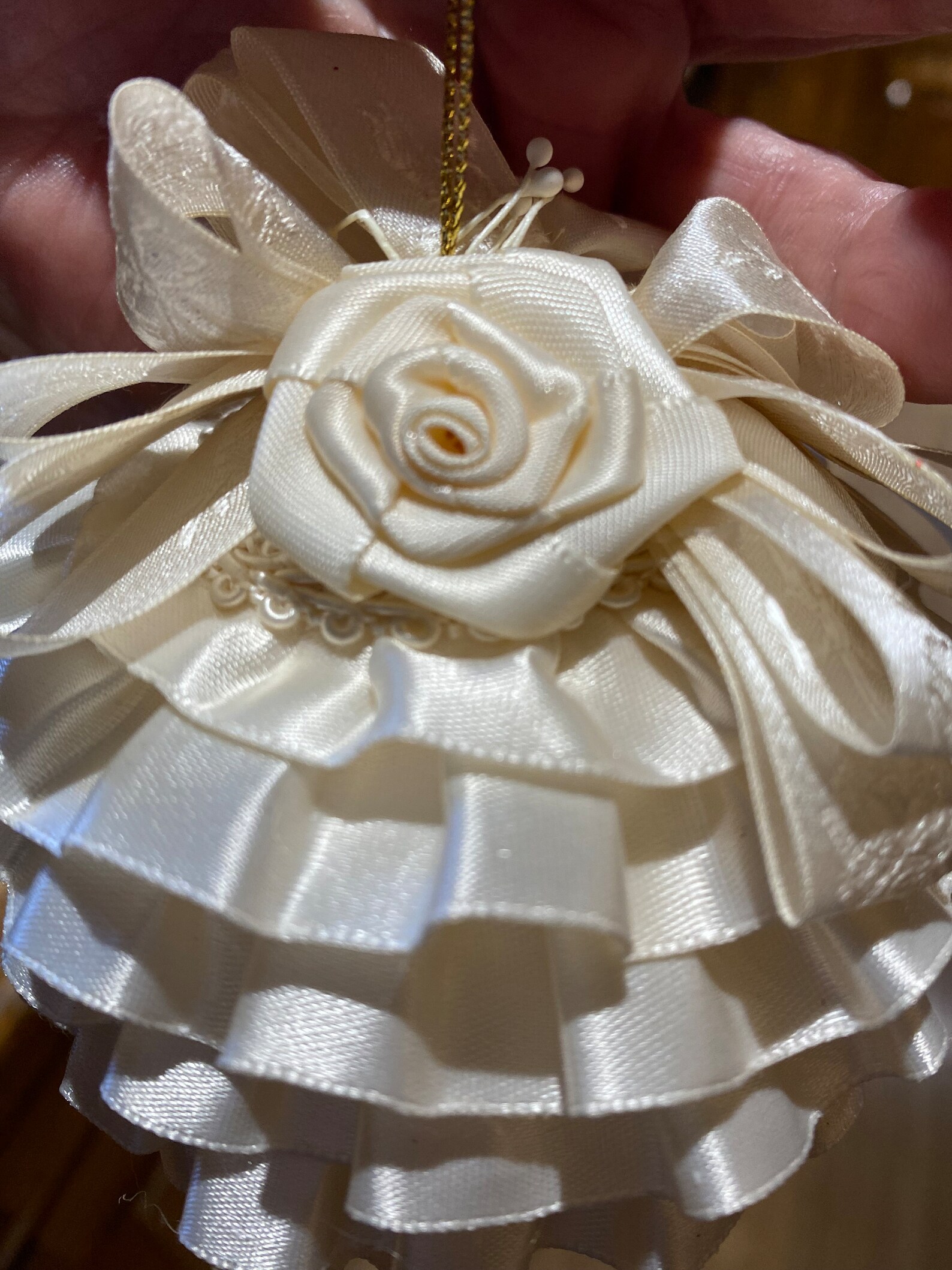 VICTORIAN CHRISTMAS TREE Ornament in Satin Ribbons - Etsy